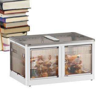 Generic Aufbewahrungsbox mit Rollen, transparent, faltbar, stapelbar, f&uuml;r K&uuml;che, Wohnzimmer, Schlafzimmer, Schrank, B&uuml;ro, Wohnung, Auto