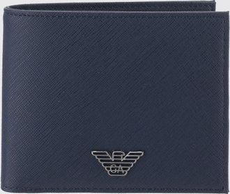 Emporio Armani Bifold-Portemonnaie aus Saffiano-Kunstleder mit Adler-Logo
