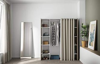 Symbiosis Aufbewahrungsschrank, Eiche und Ecru, 2 Spalten