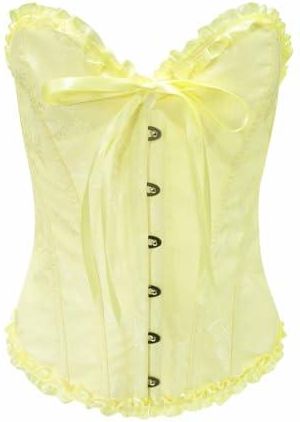Generic Bustier Femme Corset Femme Bustier Corset Dentelle Blanc Mariage Rose Pirate Red Marron Noir Purple Bleu Marine Top Amincissante Jaune Violet Xs Ceint