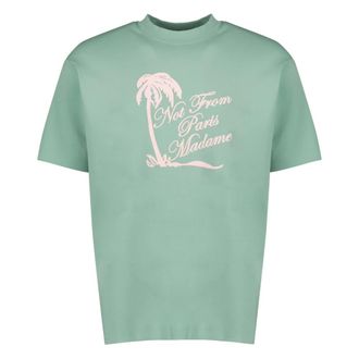 Dr&ocirc;le de Monsieur Homme, Tops, Vert, Taille: S T-shirt Slogan Palmiers