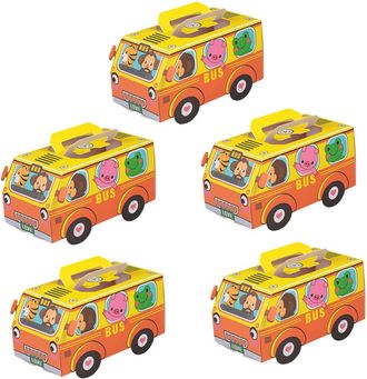Lurrose 5st&uuml;cke S&uuml;&szlig;igkeitenbox Aus Papier Mit Niedlichem Bus-design Robust Und Langlebig Zum Verpacken Von Kleinen Geschenken Bastelarbeiten Pralinen Und S&uuml;&szlig;i