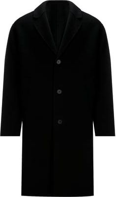 Saison 1865 Manteau droit Camel à col taiilleur en laine