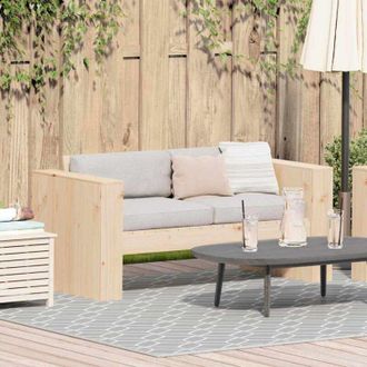vidaXL Vidaxl - Canap&eacute; de jardin Marron 134 x 60 x 62 cm Bois massif en pin