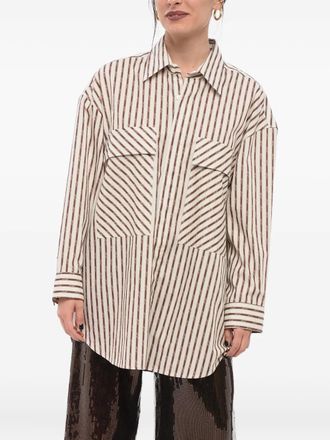 Amiri chemise &agrave; rayures - Blanc