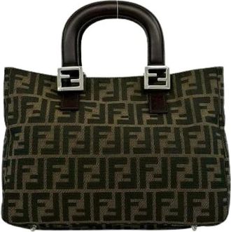 Fendi Sac &agrave; main Pre-owned en toile Zucca et cuir - Femme - Pre-owned - Brun - Taille: ONE Size