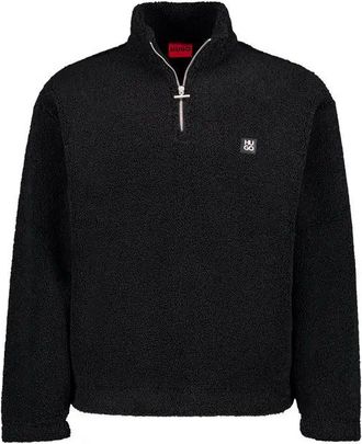 HUGO BOSS Herren Pullover schwarz unifarben
