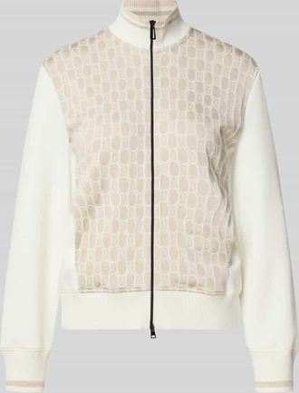 Marc Cain Sweatjacke aus Viskose-Mix mit Zweiwege-Rei&szlig;verschluss
