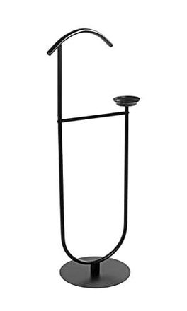 Haku Möbel Valet Noir, métal - Dim.: L 45 cm x H 116 cm x P 34 cm, Style: Modern