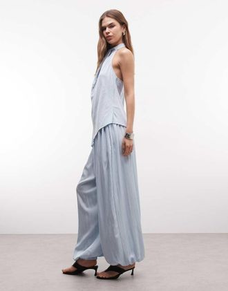 Asos Pantalon doux densemble ultra oversize et volumineux - Bleu