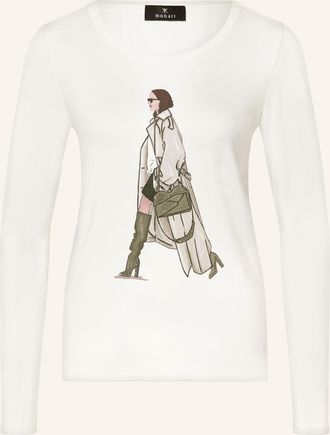 Monari Monari Longsleeve Mit Schmucksteinen weiss