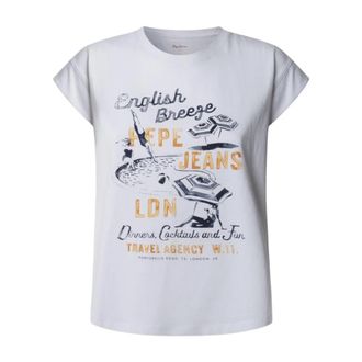 Pepe Jeans London Rundhals-T-Shirt - - Tops - Damen - Wei&szlig; - XS