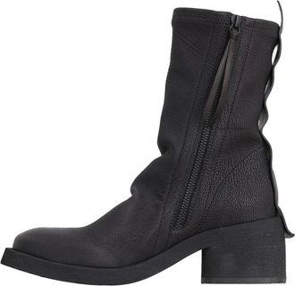 Puro Femme, Chaussures, Noir, Taille: 36 EU Bottines &agrave; Talons Carr&eacute;s en Cuir