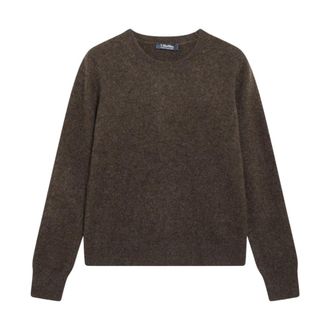Max Mara Pullover aus Yak-Garn mit Rundhalsausschnitt - - Knitwear - Damen - Braun - L