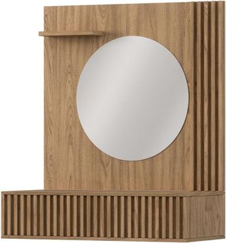 Les Tendances Coiffeuse bois clair rainur&eacute; - Collection Bazen