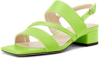 Castamere Femmes Slingback Bas Bloc Chunky Talon Heel Ouvert Carr&eacute; Bout Dress Sandales D&eacute;contract&eacute; Bureau &Eacute;t&eacute; Chaussures 3.5 CM Heels Vert P&acirc;le 41 EU