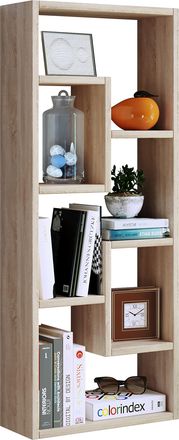 VCM Holz Aufbewahrung | Bücherregal | Maße H. 92 x B. 36 x T. 15 cm | Medienregal | schicker Blickfang Raumteiler | Standregal - Vilo