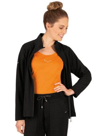 Trigema Sweatjacke TRIGEMA Jacke mit funkelnden Strass-Steinen (1-tlg)