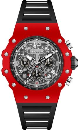 Invicta Racing 69648 Herrenuhr - Quarzwerk - Acryl mit silbernem Zifferblatt - 43 mm