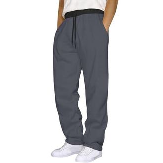 Generic Pantalon de surv&ecirc;tement pour homme, v&ecirc;tement de sport avec poches, cordon de serrage, pantalon cargo d&eacute;contract&eacute;, pantalon de jogging l&eacute;ger et respira