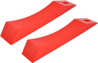 Hellery Barbell, Mühelose Laden/Entladen Barbell & Platten, Kleine und Tragbare,, für Grip Platte, Gewicht Platte, Festigkeit Ausbildung, Rot