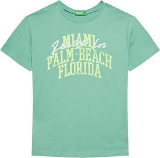 Benetton United Colors Of Benetton T-Shirt 3JERC10PE Grün Regular Fit