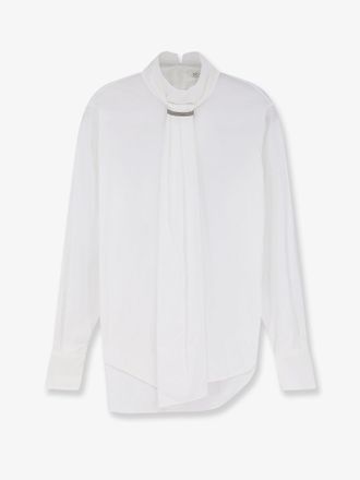 Brunello Cucinelli Cotton blend shirt with Monili detail - BRUNELLO CUCINELLI - gender_Woman