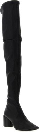 Jil Sander Stretch Nappa Leather Over-The-Knee Boot - Black
