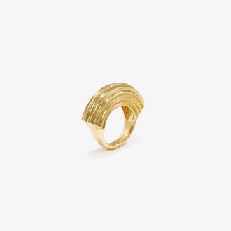 Tory Burch Damen Ring mit Piercingdetail