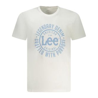 Lee Homme, Tops, Blanc, Taille: M Logo Tee