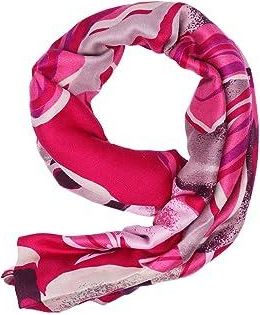 Queen Helena Écharpe Hiver Foulard Long pour Femme SC22-1 Fuchsia, Taille unique