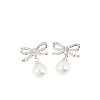 Self Portrait Femme, Accessoires, Gris, Taille: ONE Size Boucles doreilles avec d&eacute;coratif