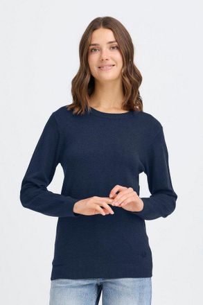 Oxmo Strickpullover OXAida Moderner Pullover mit Rundhalsausschnitt
