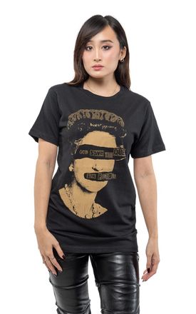 Sex Pistols Unisex T Shirt God Save The Queen Diamond Official Unisex Black T-Shirt, Black