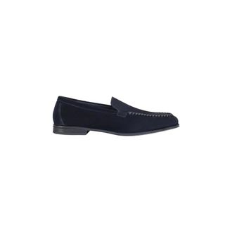Doucal's Homme, Chaussures, Bleu, Taille: 45 EU Mocassin en daim avec lacets