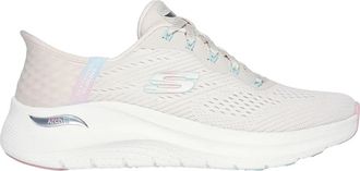 Skechers Damen Sneaker Arch Fit 2.0 - Easy Chic (Nat&uuml;rlich/Pink)