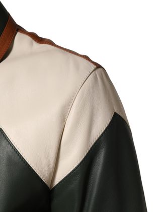 Dolce & Gabbana Multicolor Leather Full Zip Men Biker Jacket Clothing