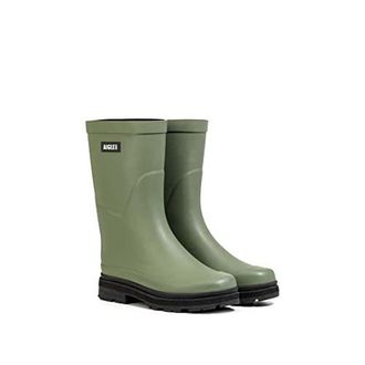 Aigle Mid Rain M Bottes en caoutchouc pour homme, vert Olivine, 44 EU
