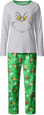 Generic Le Grinch Pyjama Noel Famille De Grinch Coton Adulte Enfant Femme Hiver Vetement Ensembles Costume Assorti Homme Ensemble Chaud Et Doux Pull The Garco