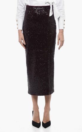 In The Mood For Love Sequined TILO Skirt with Front Slit size S