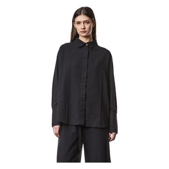 Thom Krom Schwarze Oversized-Bluse mit Premium-Materialien - - Blouses & Shirts - Damen - Schwarzk - M