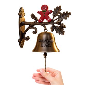 Generic Jingle Bell Weihnachten T&uuml;rklingel - Metall Wandaufh&auml;ngung, Urlaub Dekoration Bauernhaus Vintage Glocke Ornament f&uuml;r Eingang, Gartenk&uuml;che Rustikale T&uuml;