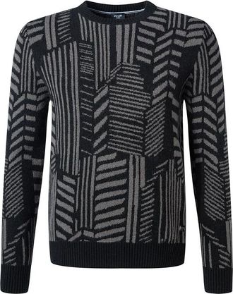 Joop Herren Pullover grau Gemustert