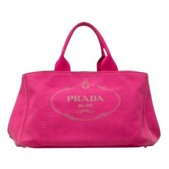 Prada Pre-owned Canvas Satchel - Femme - Pre-owned - Rose - Taille: ONE Size