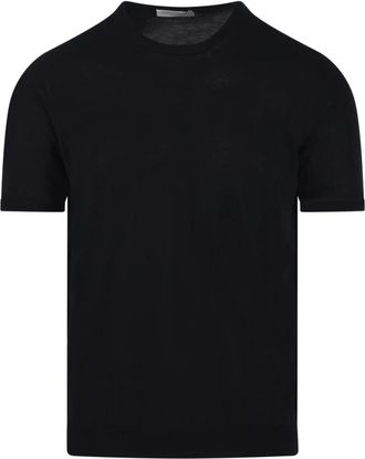 Roberto Collina Homme, Tops, Noir, Taille: M Mya Short Sleeve Sweater