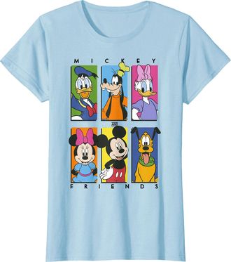 Disney Mickey And Friends Group Shot Portrait Panels T-Shirt
