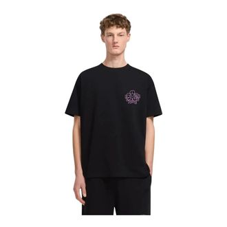 Flaneur Happy Flower T-Shirt - - Tops - Herren - Schwarzk - L