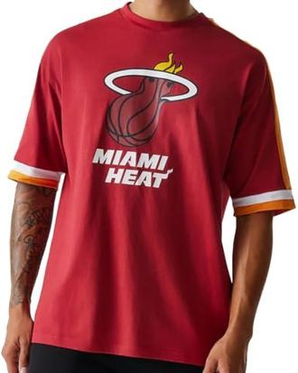 New Era NBA Panel T-shirt surdimensionn&eacute; Miami Heat Red, rouge, M
