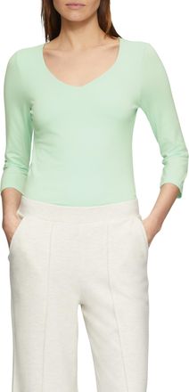 s.Oliver T-Shirt aus Lyocell im Slim Fit mit 3/4-&Auml;rmeln