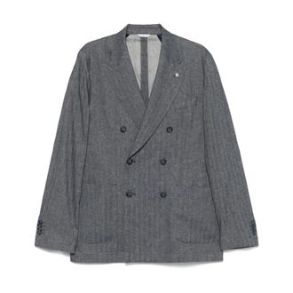 Manuel Ritz Zweireihiger Blazer - - Jackets - Herren - Blau - 2XL